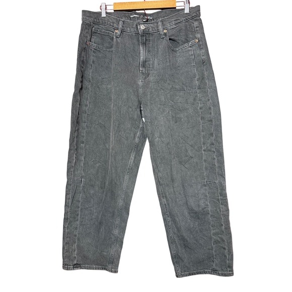 Old Navy | Jeans | Old Navy Barrel Leg Jeans Women Size 4 Faded Black ...